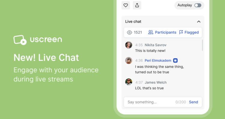 Engage with Your Audience Using Live Chat! | Uscreen
