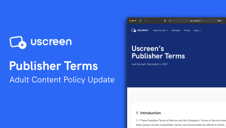Uscreen's Adult Content Policy Update